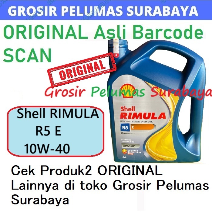 Jual ORIGINAL Scan Oli mesin Diesel Heavy Duty SHELL Rimula R5 E R5E ...