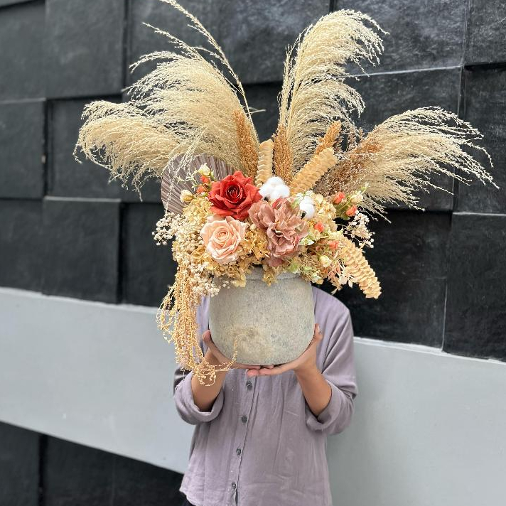 Jual Bunga Vas premium artificial flowers Gift Ulang Tahun Happy Birth ...