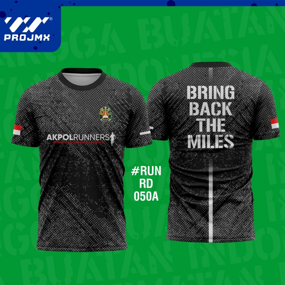 Jual PROJMX - KAOS JERSEY AKPOL RUNNERS BRING BACK THE MILES GREY BLACK ...