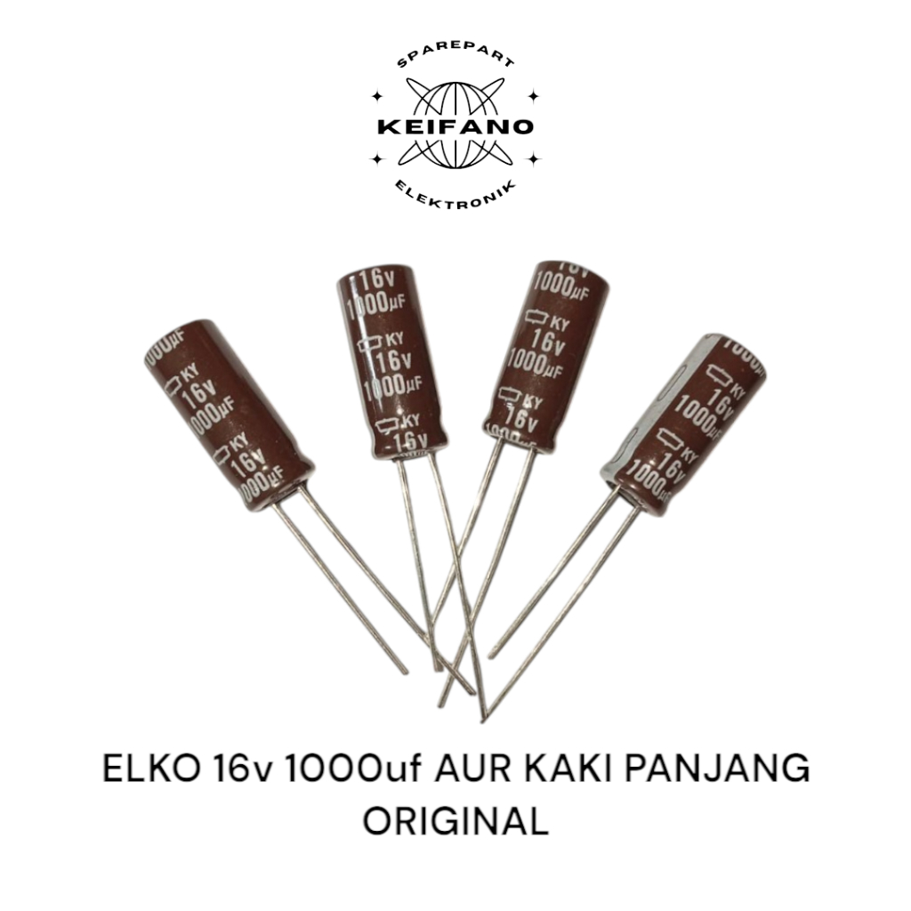 Jual ELKO 16v 1000uf ELCO 1000uf 16v AUR ORIGINAL | Shopee Indonesia