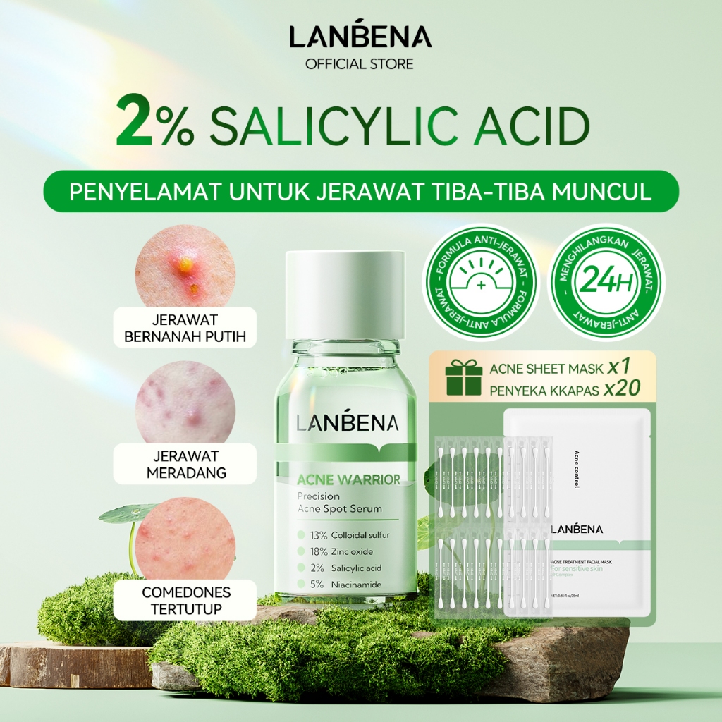 Jual LANBENA 2% Salicylic Acid Sul-Pure Acne Spot Serum Drying Lotion ...