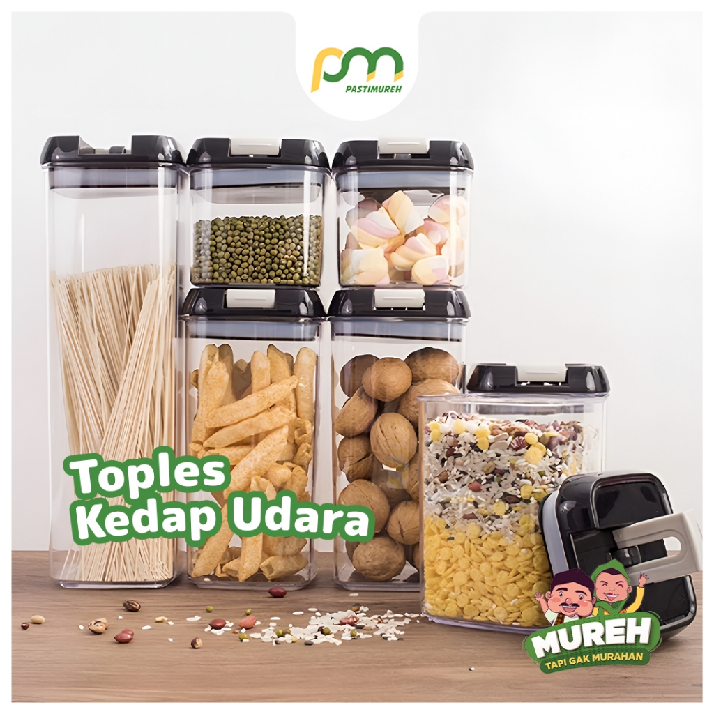 Jual { PASTIMUREH } SOKI - Toples Kotak Snack Kedap Udara / Penyimpanan ...