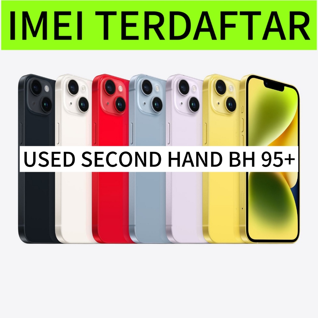 Jual iP 14 128GB Second BEKAS ORIGINAL 100% Seken Apple | MULUS 14 NORMAL FULLSET | Shopee Indonesia