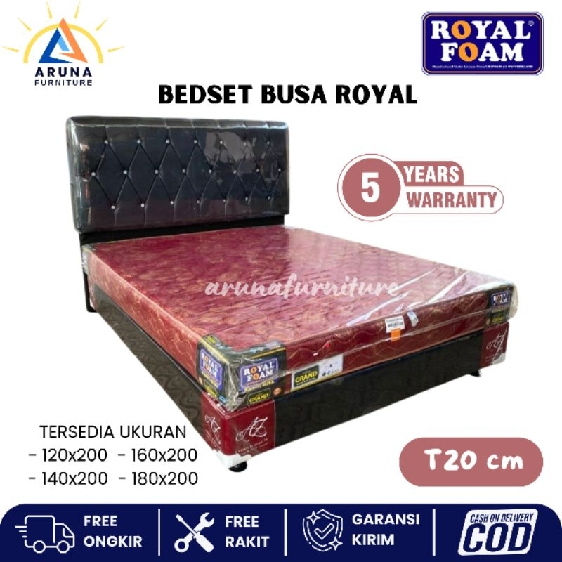 Jual Set Divan dan Kasur Busa Royal Tebal 20 cm Set Tempat Tidur Murah ...