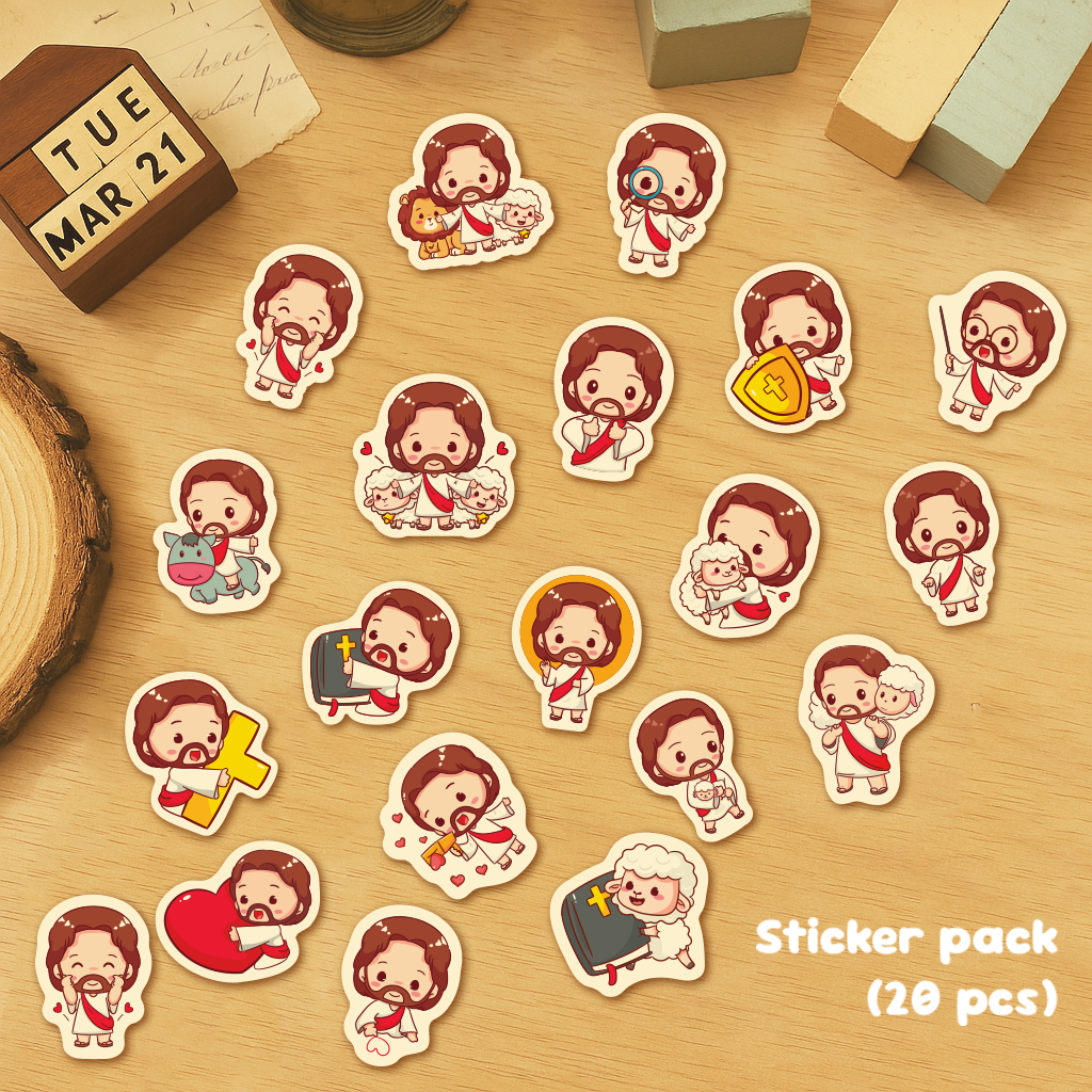 Jual Sticker Pack Kristen Yesus Spesial Paskah, Natal sekolah minggu ...