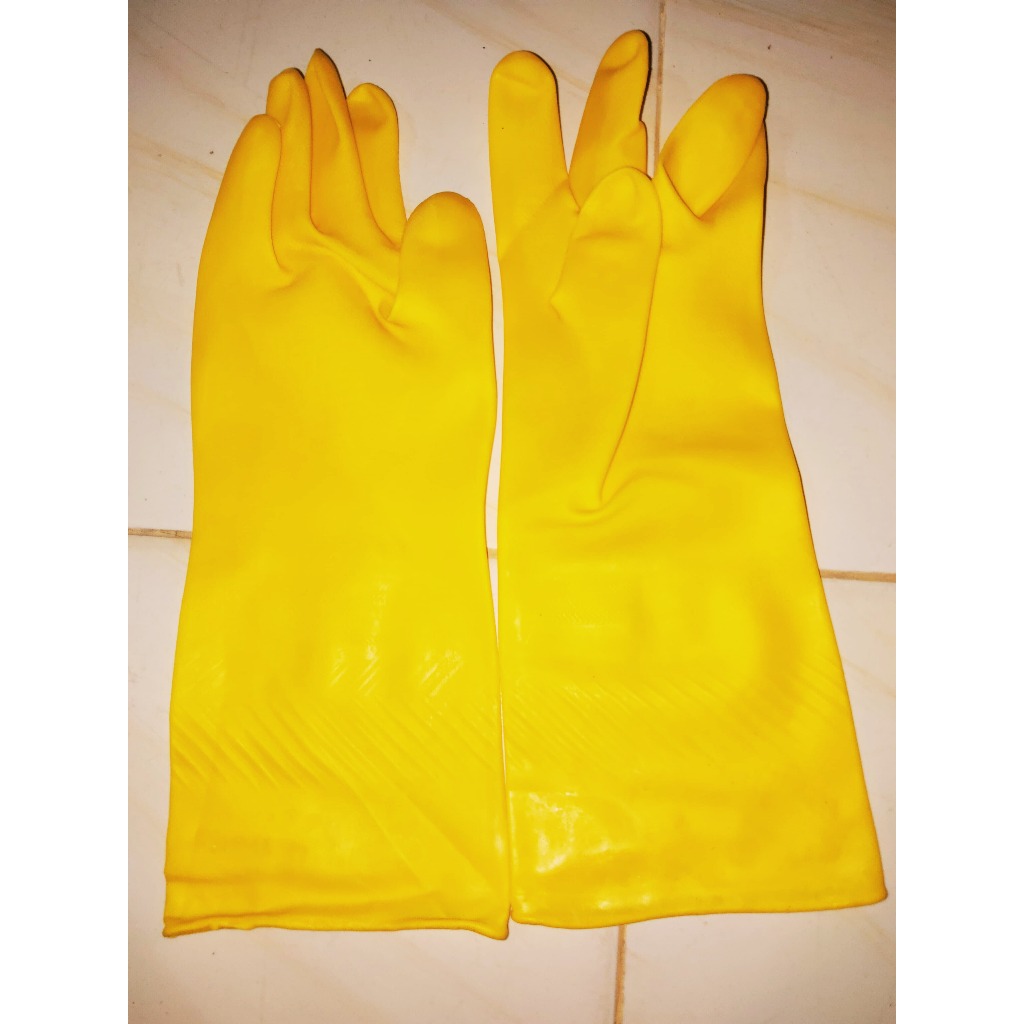 Jual Sarung Tangan Karet Latex Tebal Serbaguna Rubber Glove Warna ...