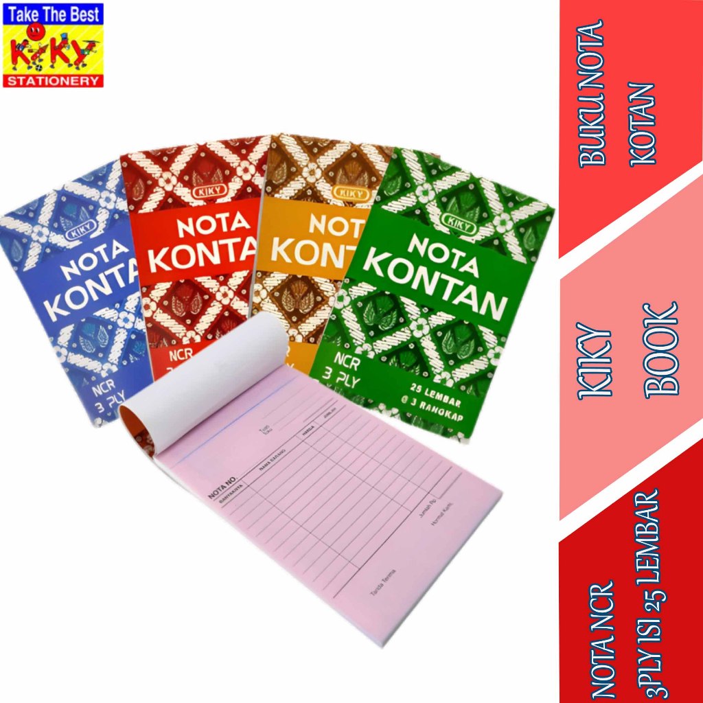 Jual Buku Nota Ncr 3ply - Kiky Nota - Buku Nota Kontan Besar - Isi 25 ...