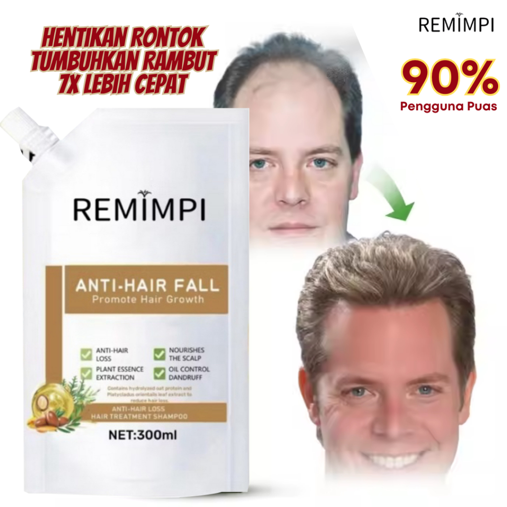 Jual REMIMPI Shampo Anti Hair Fall Oil Control Anti dandruff Shampoo ...