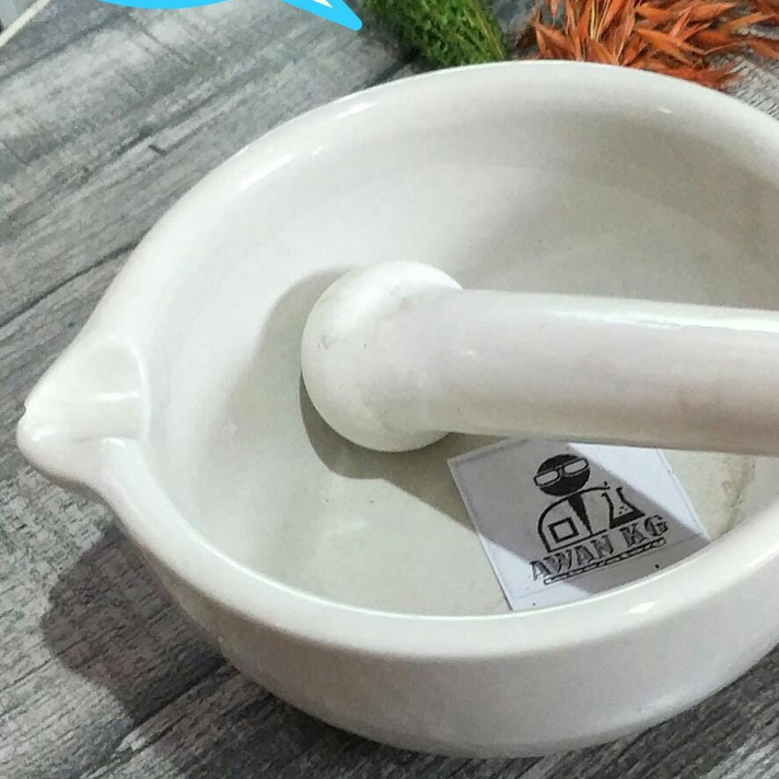 Jual mortar alu diameter 13cm porselen lumpang alu mortir alu porcelain ...