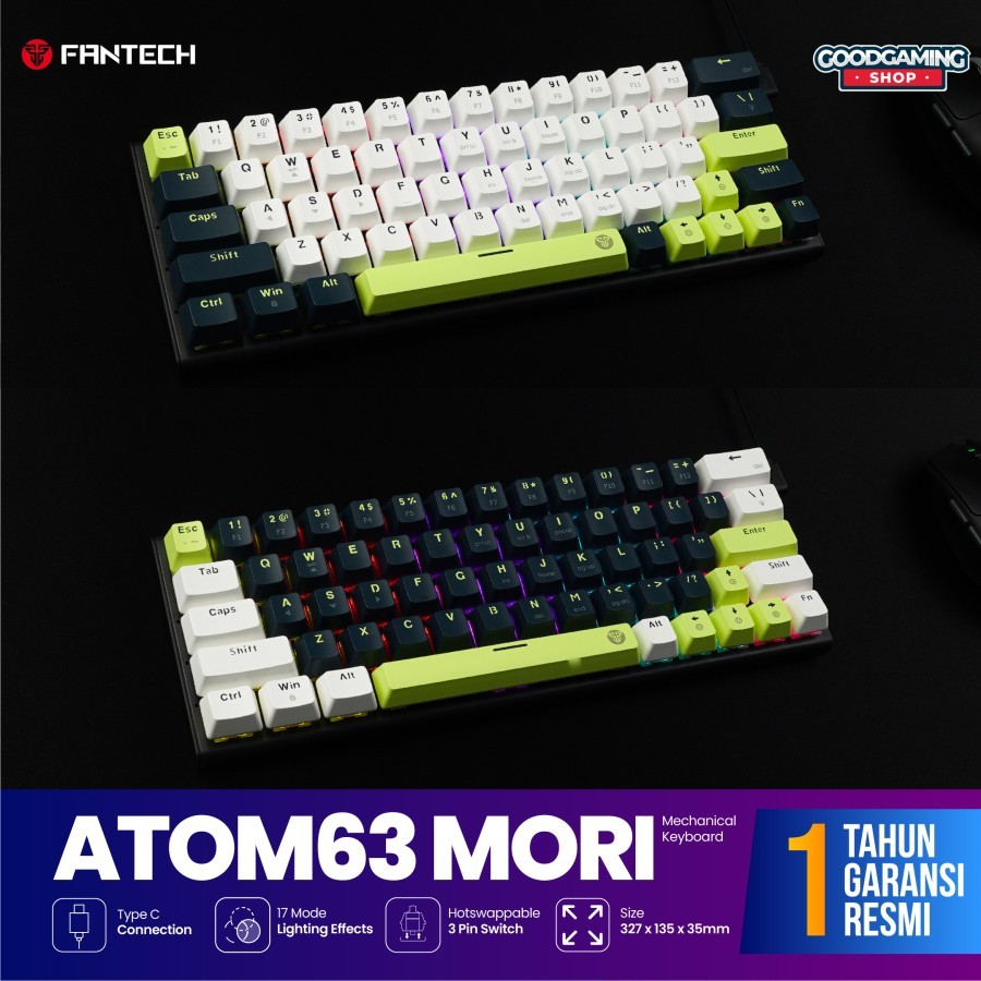 Jual Fantech ATOM 63 / ATOM63 - MK874 / MK-874 V2 Mori Series Keyboard ...