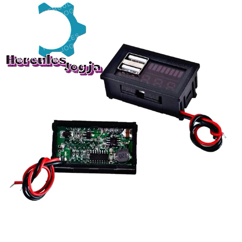 Jual Voltmeter Indikator Baterai 12V dengan Dual USB Output 5V 2.1A | Shopee Indonesia