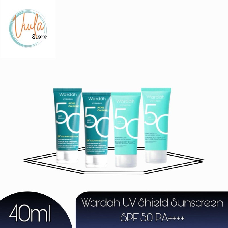 Jual Wardah UV Shield Airy Smooth Sunscreen Serum SPF 50 PA++++ 40ml / Acne Calming Sunscreen ...