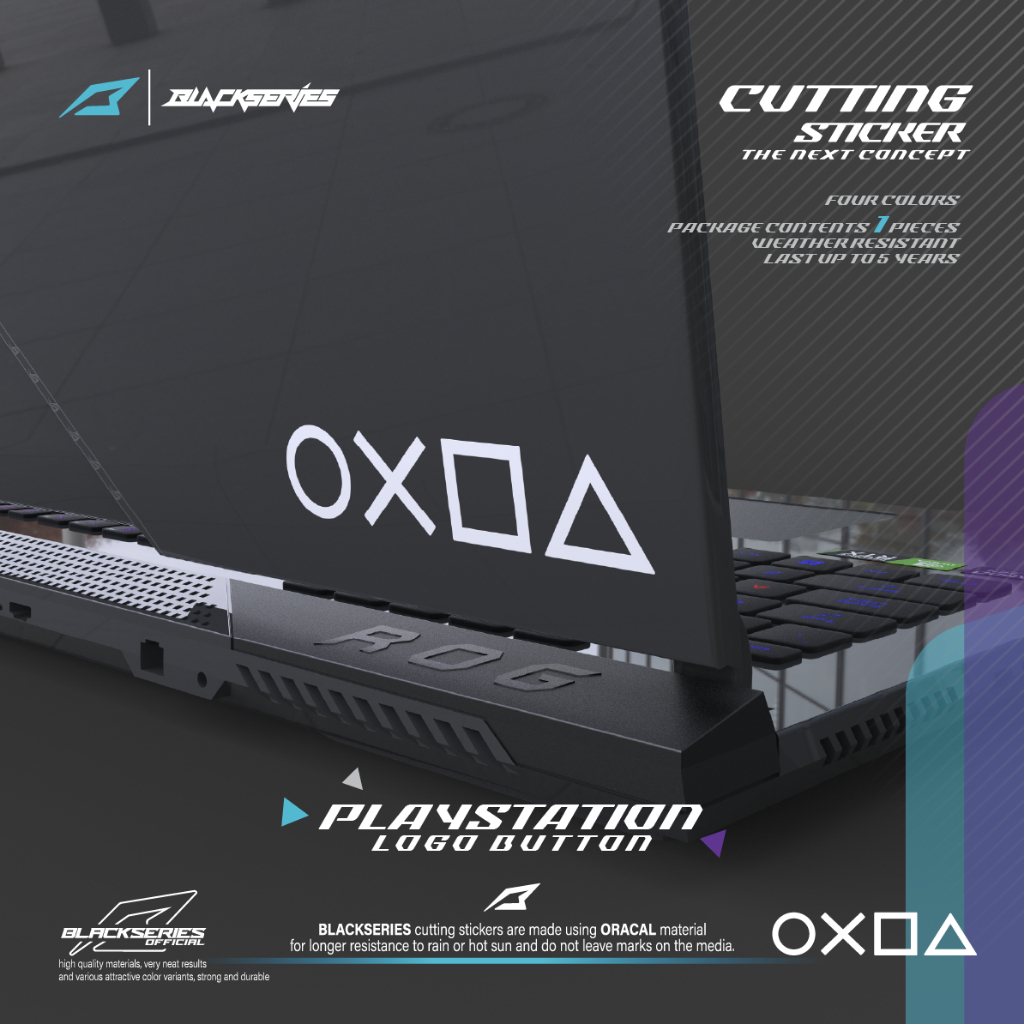 Jual BLACKSERIES | Stiker Cutting Console Game OXO | Sticker Button ...