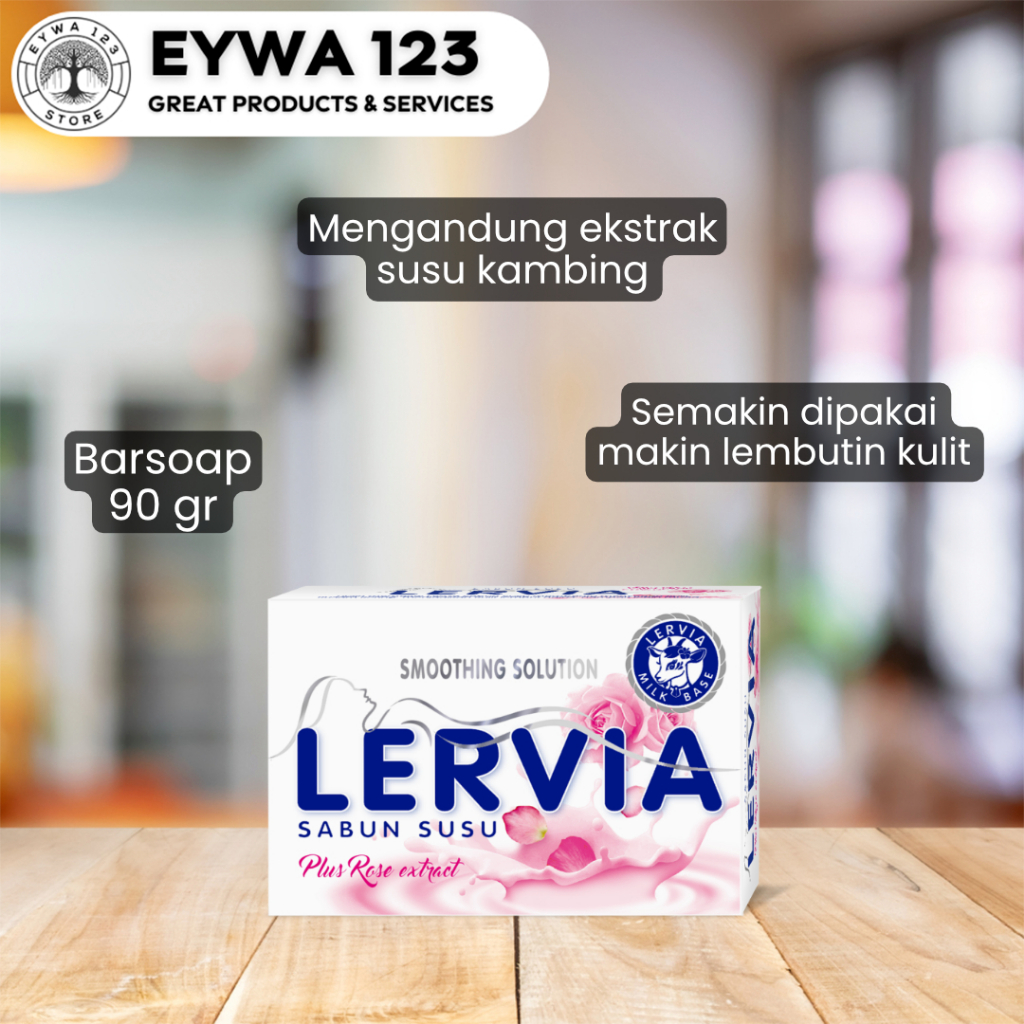 Jual LERVIA Sabun Susu Plus Rose 90g | Shopee Indonesia