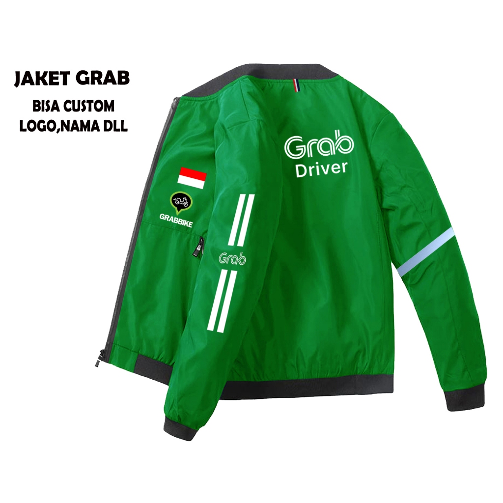 Jual Jaket Grab | Jaket Pria | Bomber Bisboll Grab | Jaket Grabbike ...