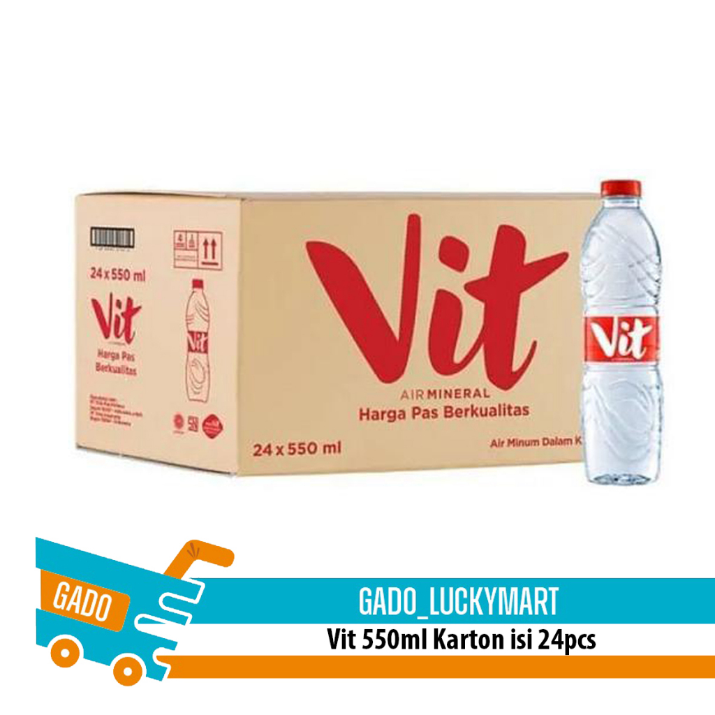Jual VIT botol 550ml 1 dus/ vit 550ml/ air mineral 600ml dus karton | Shopee Indonesia