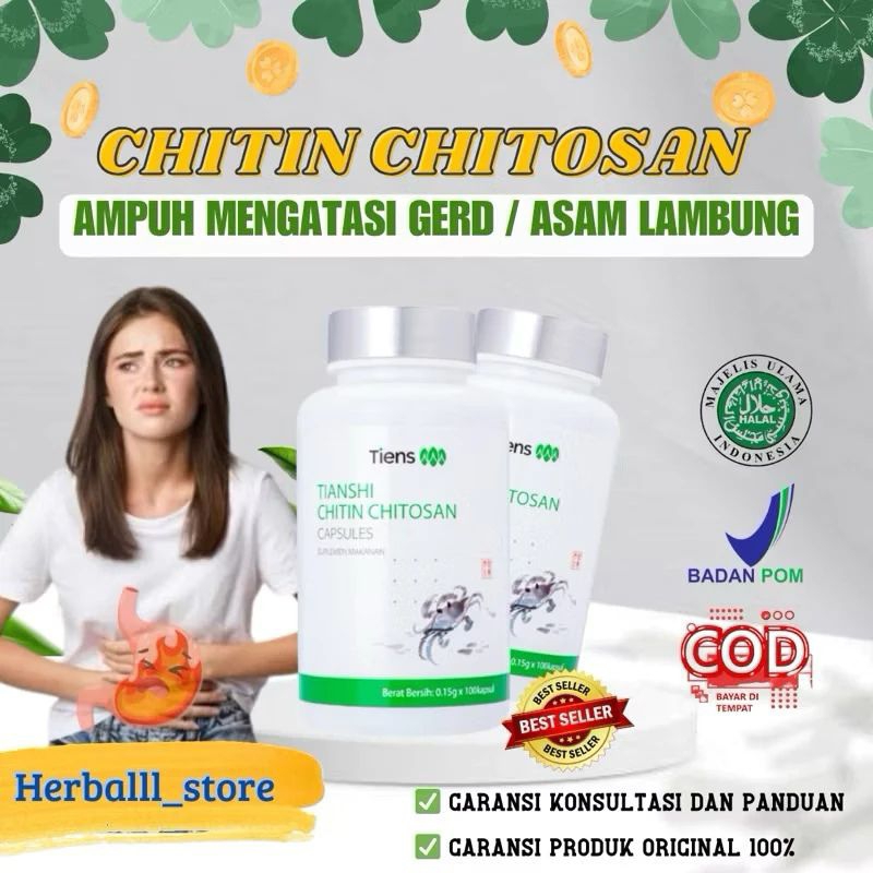 Jual Obat Asam Lambung Kronis Maag Asam Lambung Tiens Chitin Chitosan ...