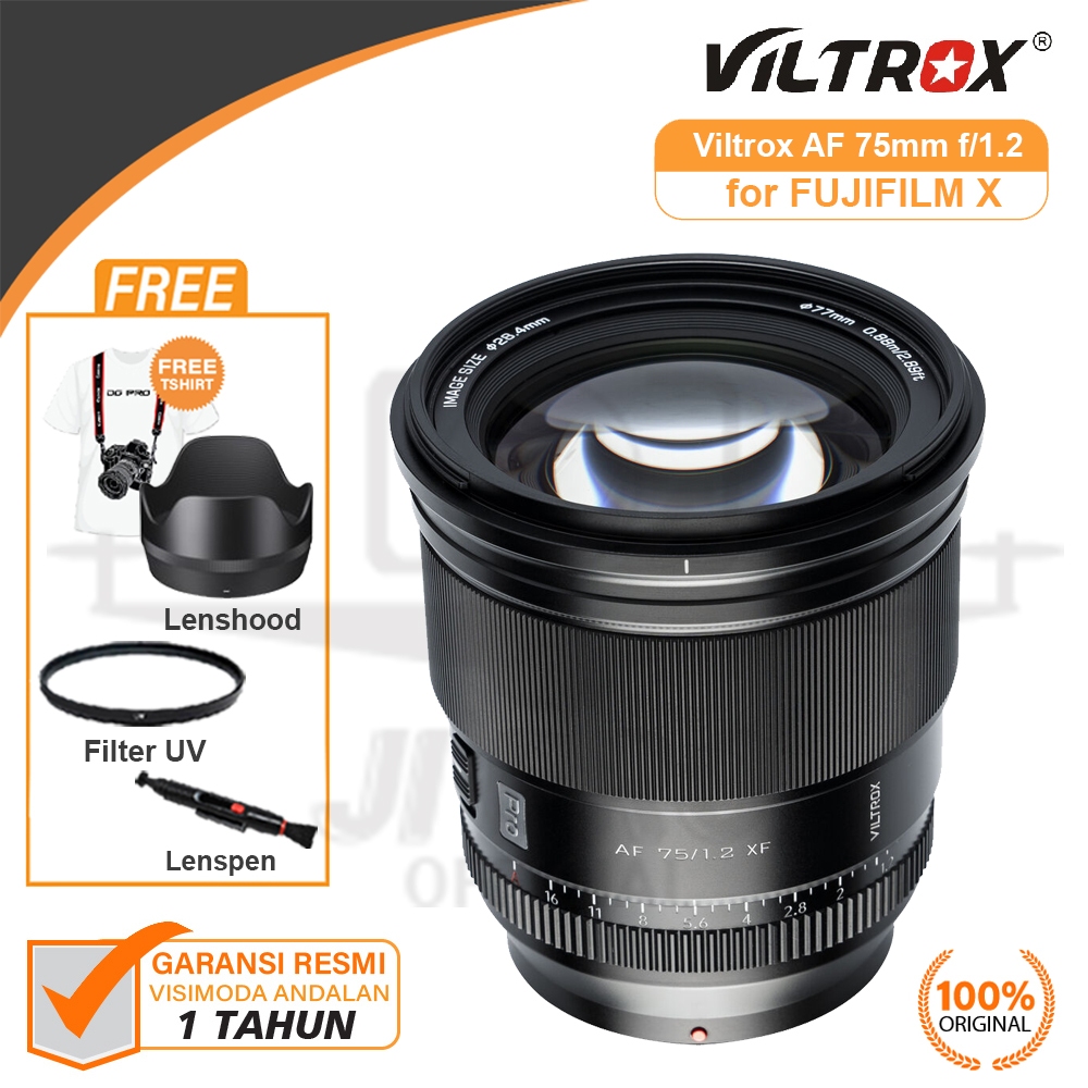 Jual Viltrox AF 75mm F1.2 STM XF PRO Prime Lens for Fujifilm X-Mount - Fuji | Shopee Indonesia