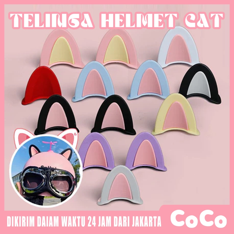 Jual Accesories Helm Kuping Kucing Helmet Cat Biker Motorcycle Cosplay ...