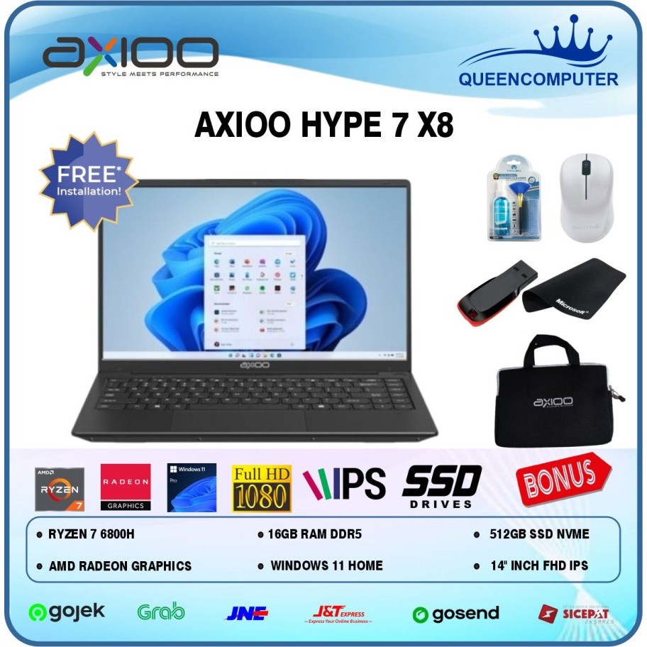 Jual PROMO Laptop Axioo Hype 7 X8 AMD Ryzen 7 6800H 16GB 512GB W11 ...
