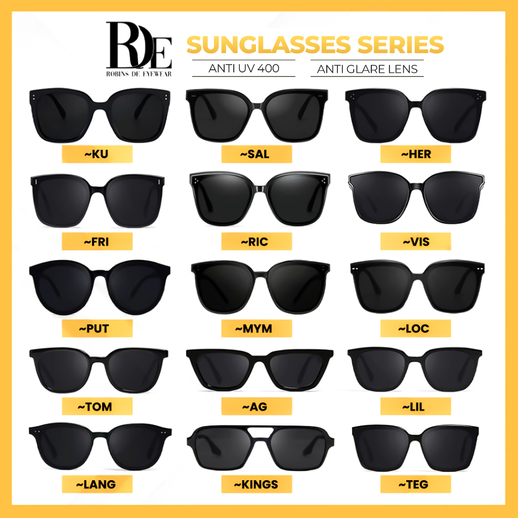 Jual Robins Kacamata Hitam Anti Radiasi Uv 400 Sunglasses Fashion Pria Wanita Robins Series ...
