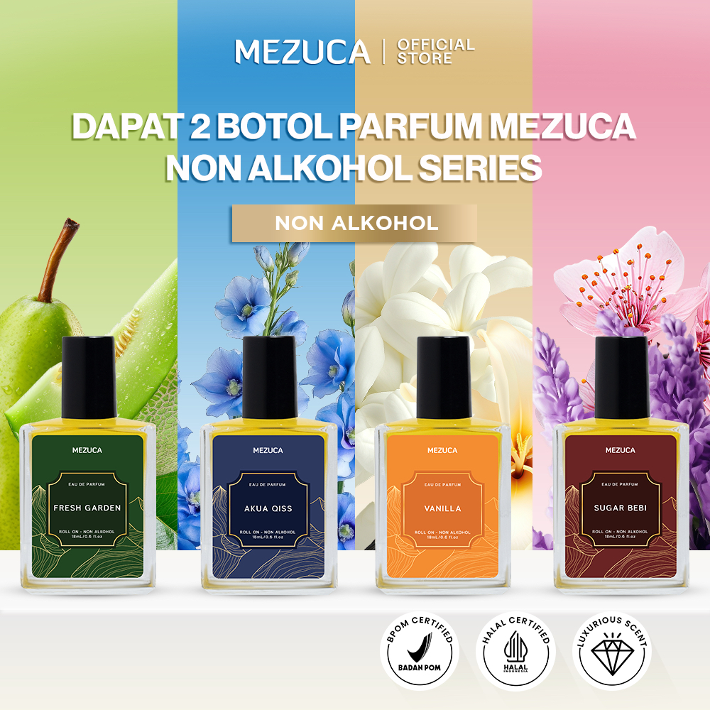 Jual [Dapat 2 Botol] Parfum MEZUCA Roll On Non Alkohol 18mL Eau de ...