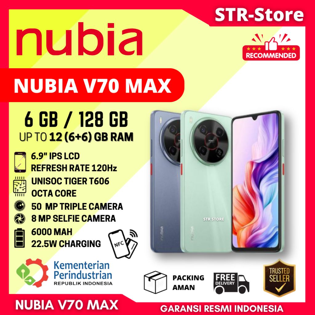 Jual NUBIA V70 MAX 6/128 GB GARANSI RESMI NUBIA V70 MAX NFC RAM UP TO ...