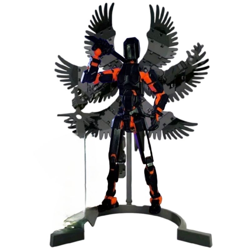 Jual Mainan brick Action Figure Robot T13 Dummy Robot Black Orange ...