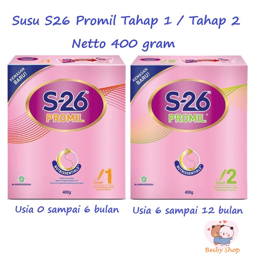 Jual Susu Bayi WYETH S26 PROMIL Tahap 1 \ Tahap 2 Berat Isi 400Gram S ...