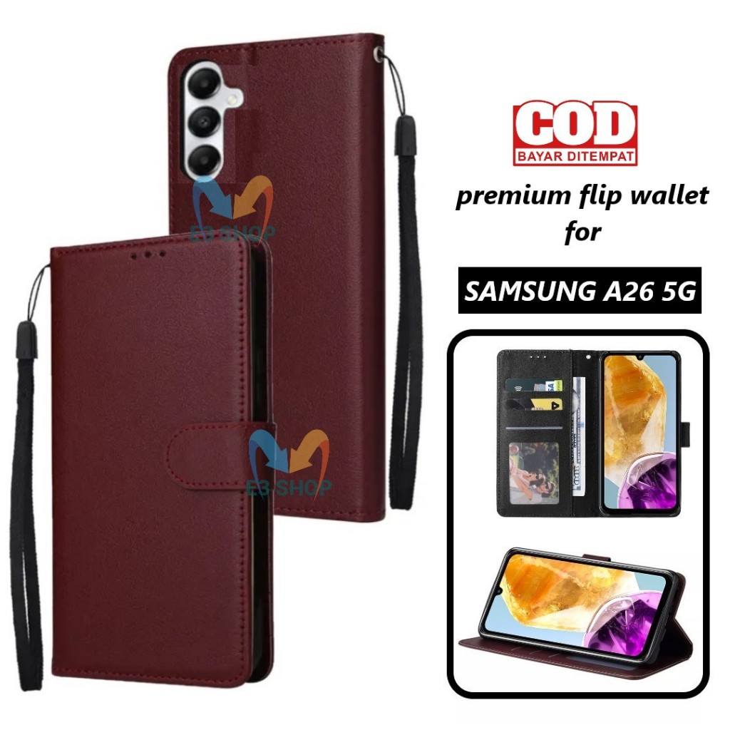 Jual case hp for SAMSUNG A26 5G Premium flip wallet Flip case Magnet ...