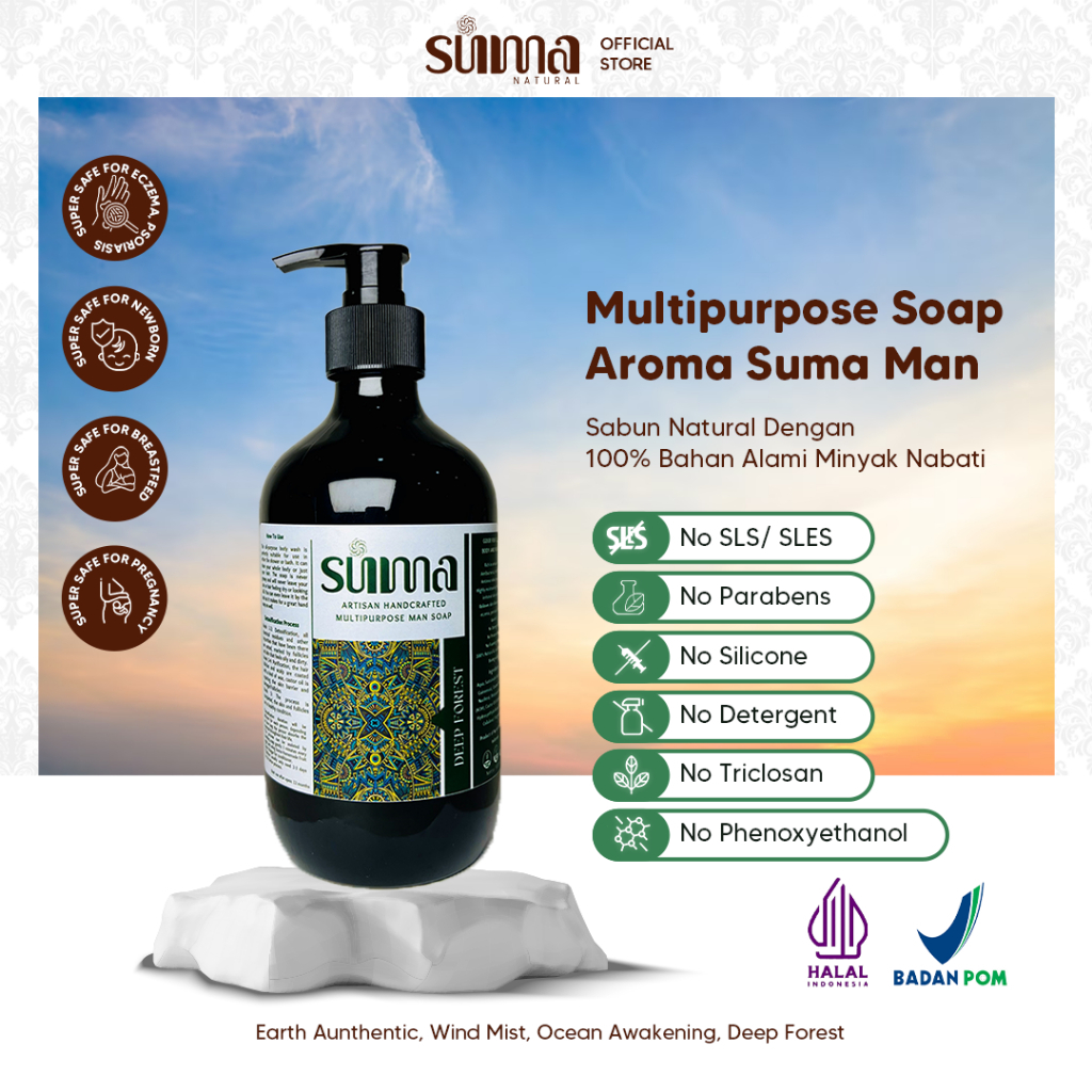 Jual Suma Natural Multipurpose Soap Man | Sabun Jerawat Punggung ...