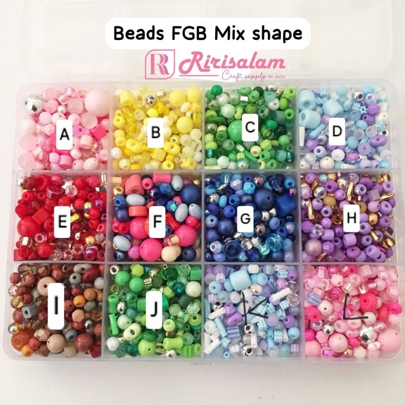 Jual 15gr MANIK FGB BEADS MIX SHAPE MANIK PREMIUM | Shopee Indonesia