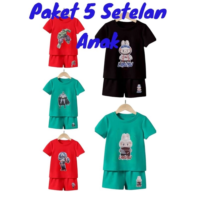 Jual Paket Baju Setelan Anak-Anak 5 Setel Trend Dari Usia 0-4 Tahun ...
