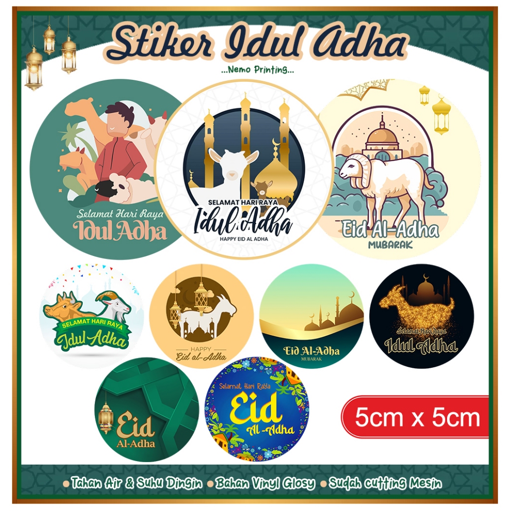 Jual Stiker Label Bulat Idul Adha Label Lebaran Sticker Hampers Parcel ...