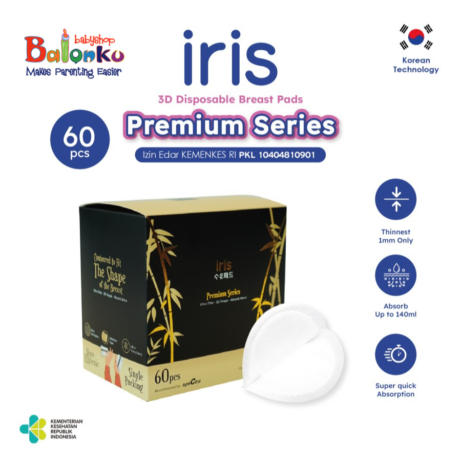 Jual Iris Breastpad 3D Disposable Iris 1 pack isi 60pcs - 30pcs ...
