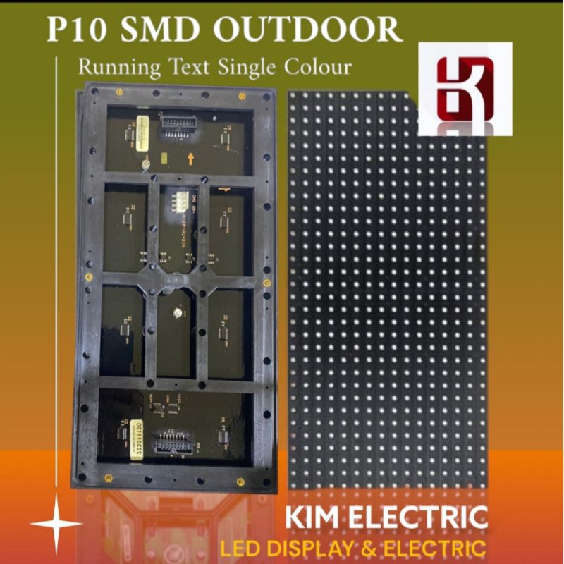 Jual Module P10 merah Outdoor SMD running tex | Shopee Indonesia