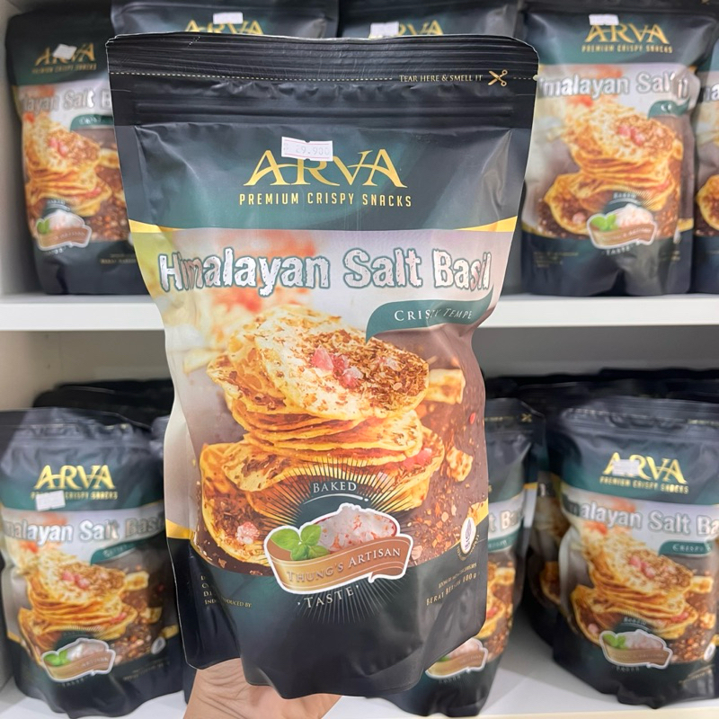 Jual Arva Snack Himalayan salt Basil Crispy Tempe 100G | Shopee Indonesia