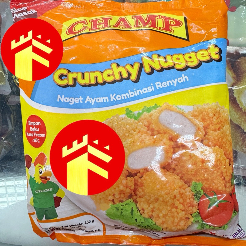 Jual CHAMP CRUNCHY NUGGET 450 GR CRISPY BUBBLE CHICKEN NUGGET 450 CHAMP ...