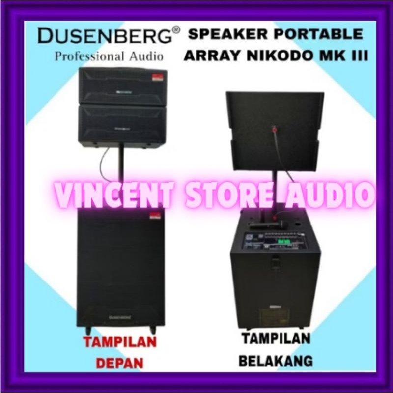 Jual Speaker Line Array Bluetooth Portable Columm Satelit DUSENBERG NIKODO MK III Karaoke Smart ...