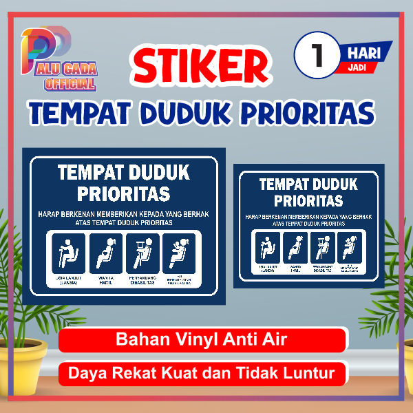 Jual Stiker Tempat Duduk Prioritas / Sticker Kursi Prioritas / Stiker ...