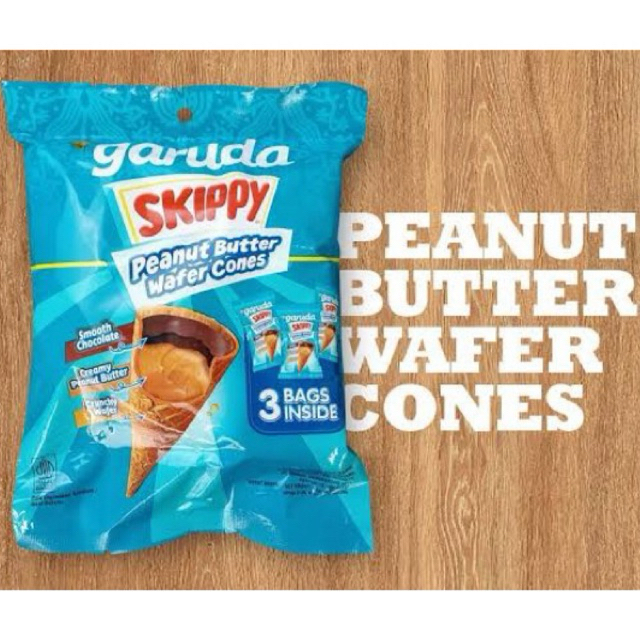 Jual Garuda Skippy Peanut Butter Wafer Cones 45 gr (3 pcs x 15 gr ...