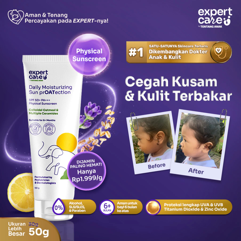 Jual Expert Care Daily Moisturizing Sun prOATection Physical Sunscreen ...