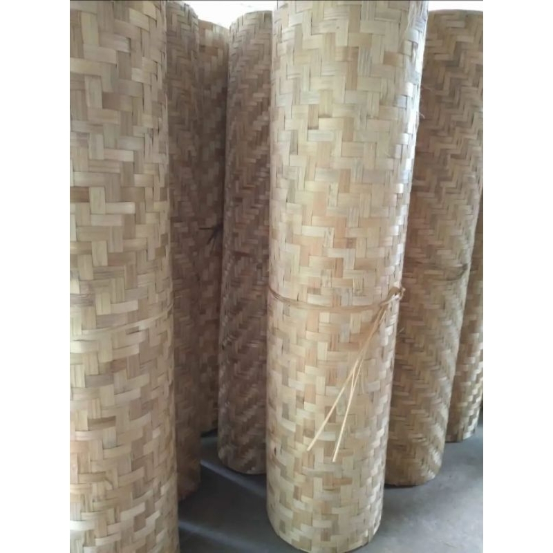 Jual anyaman bambu/gedeg polos lembaran murah | Shopee Indonesia