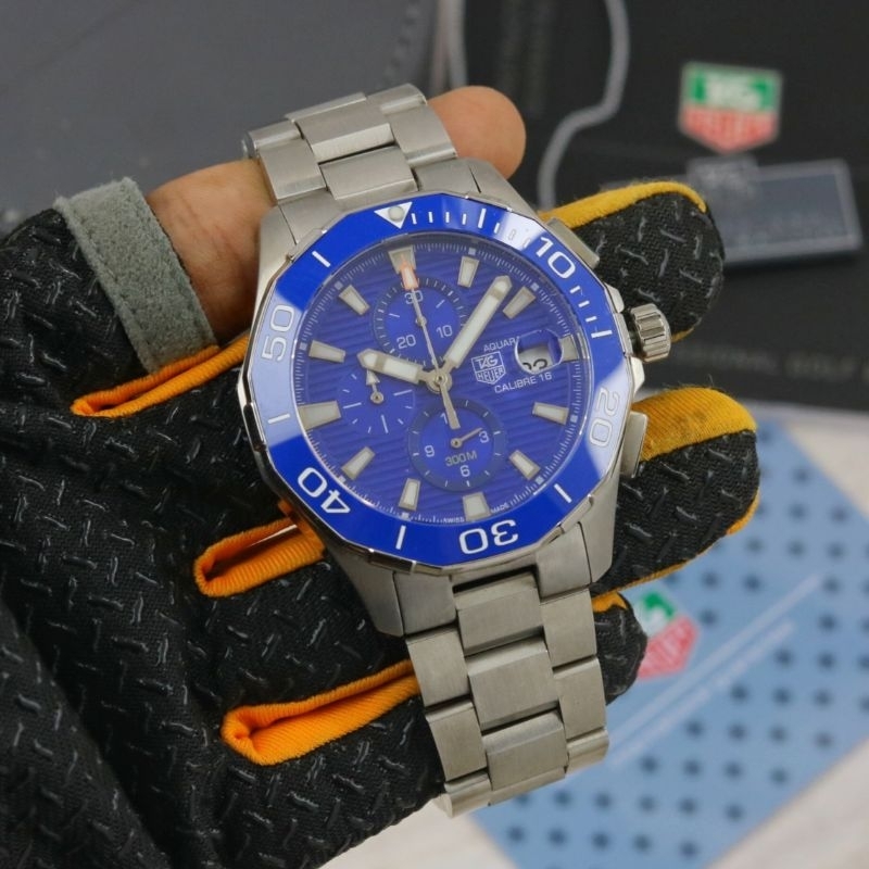 Jual JAM TANGAN PRIA TAG HEUER AQUARACER SILVER BIRU JAPAN QUARTZ SUPER ...