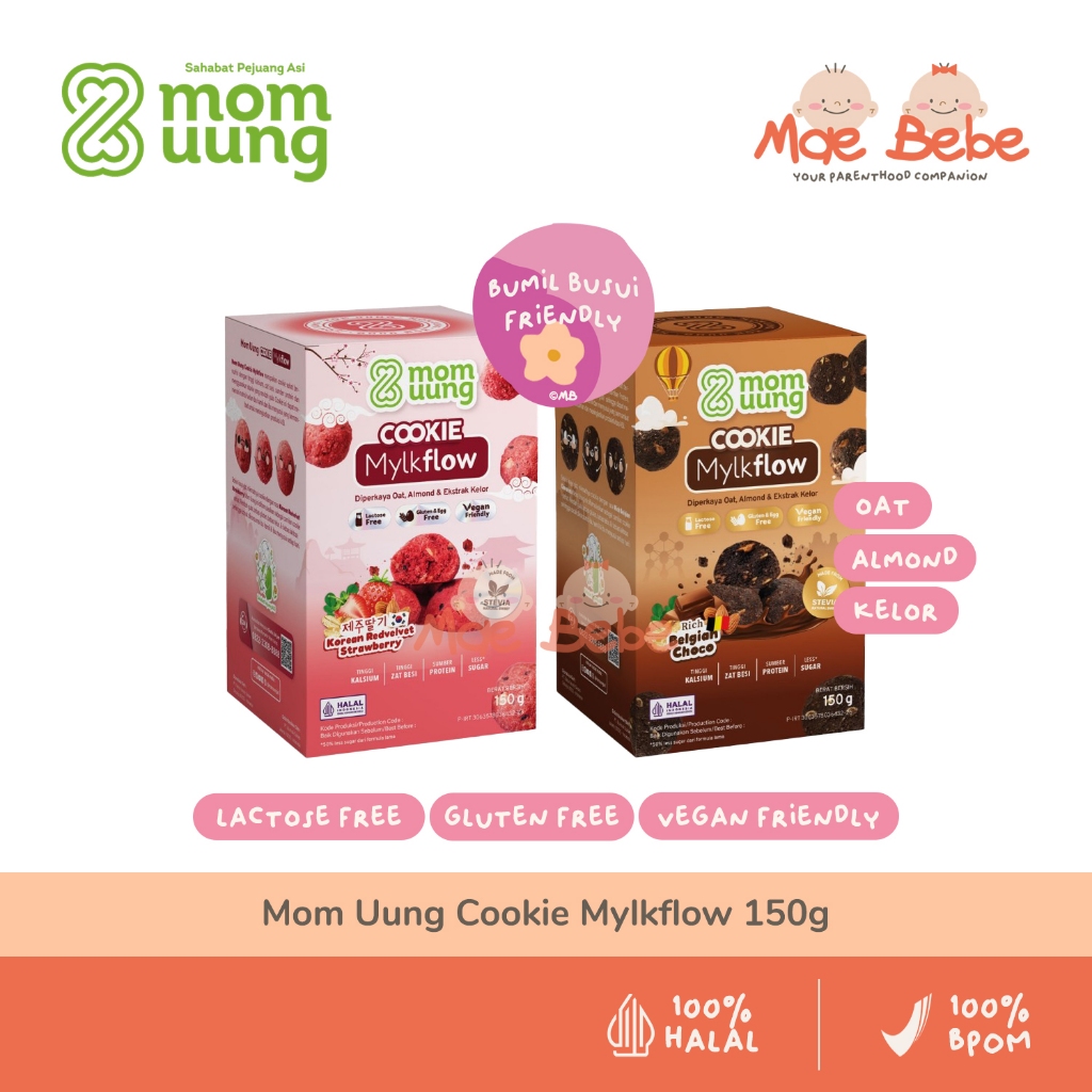 Jual Mom Uung Cookie Mylkflow Kukis Pelancar ASI Booster Bumil Busui Bebas Gluten & Laktosa 150g ...