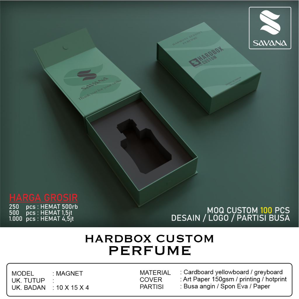 Jual BOX PARFUM 30/50ML 10X15X4 - HARDBOX PARFUM - PREMIUM BOX PARFUM ...