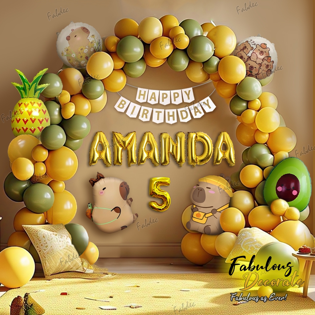 Jual Fabulous Decorate Set dekorasi balon Tema Capybara / Dekorasi ...