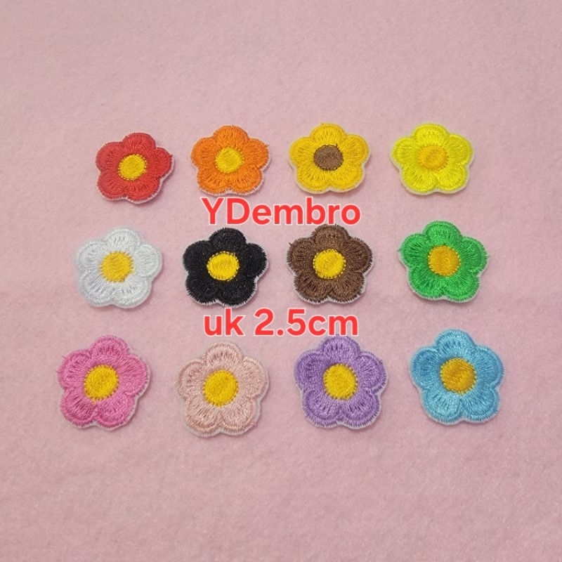 Jual Patch Bordir Bunga Ukuran 2,5cm (event 15) | Shopee Indonesia