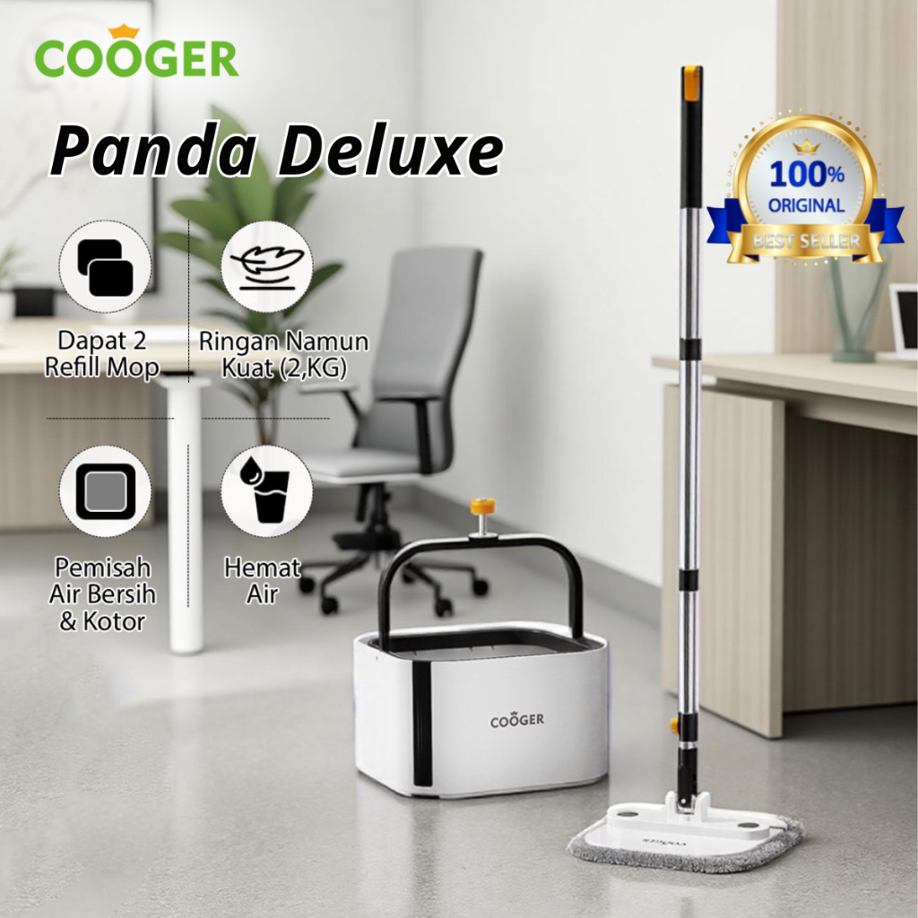 Jual COOGER Alat Pel Lipat Modern Ember 3 Liter Panda Deluxe Mop Cocok ...