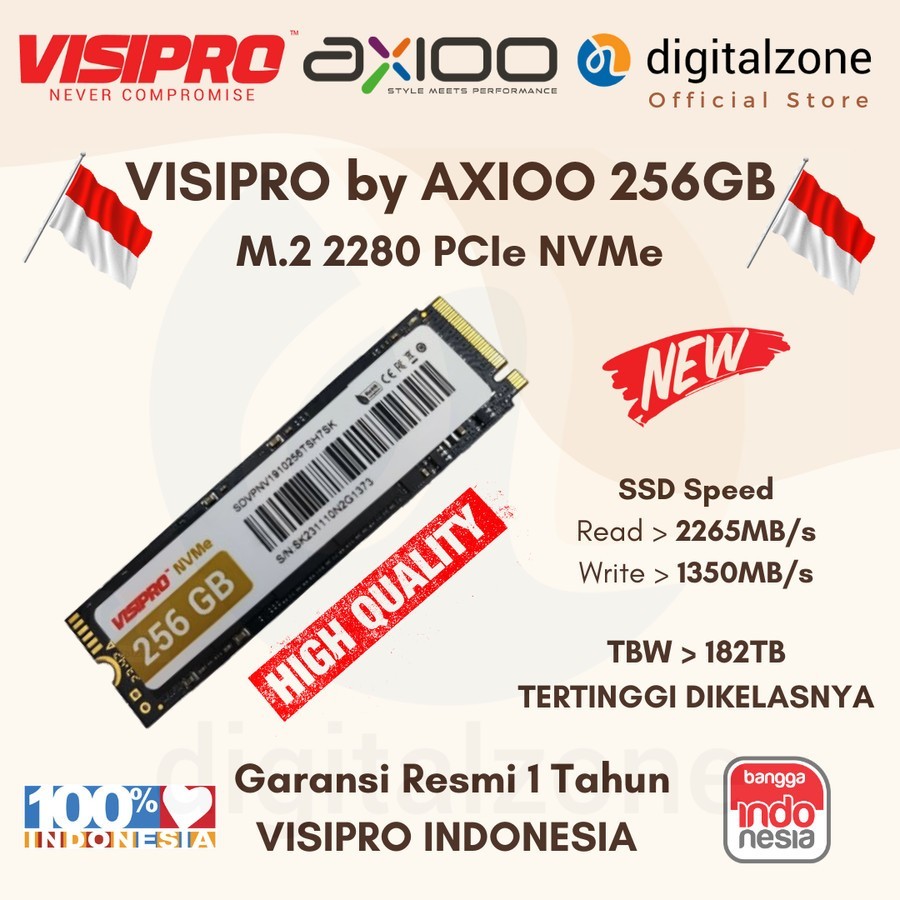 Jual Visipro SSD 256GB M2 NVMe 256GB NVMe M2 256GB NVMe Visipro 256GB ...